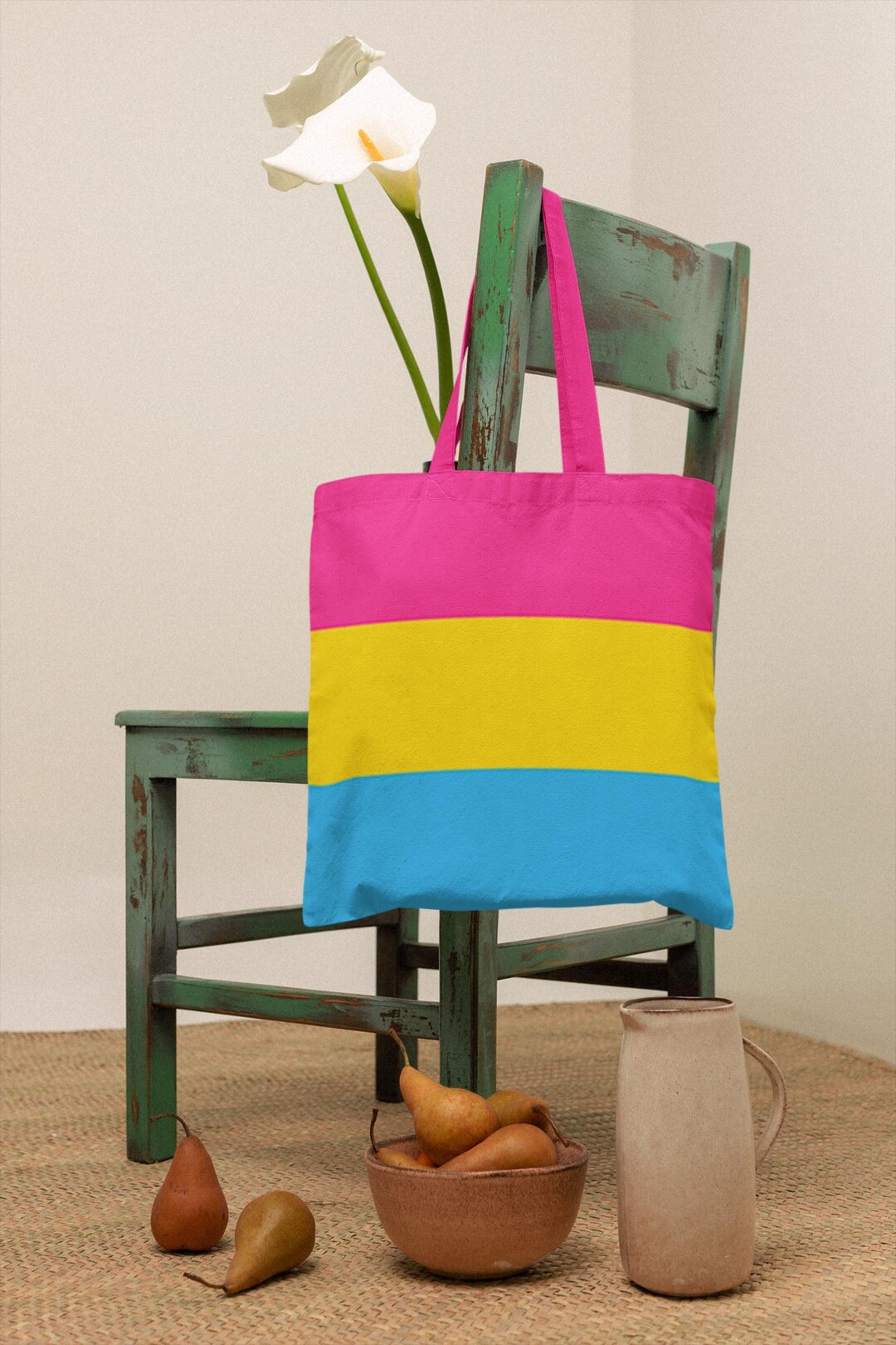 LGBTQ+ Pansexual Totebag Pride Inclusive Merchandise Tote Bag Canvas ...