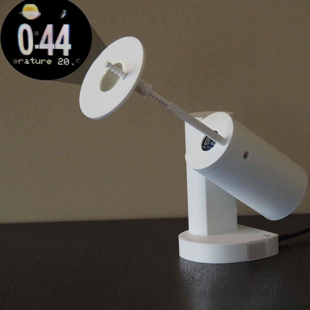 Projection Clock Daylight Color Projection on Wall or Ceiling, Wifi for ...