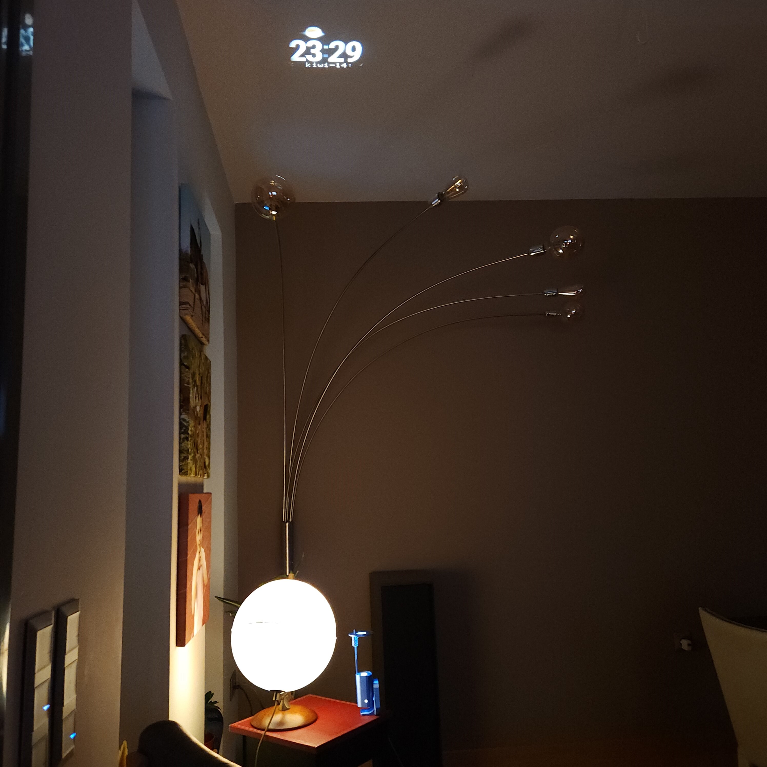 Kiwi Daylight Color Projection Clock Stylish, Minimal, Wifi Connected ...