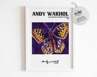 Andy Warhol Butterfly Print - Etsy