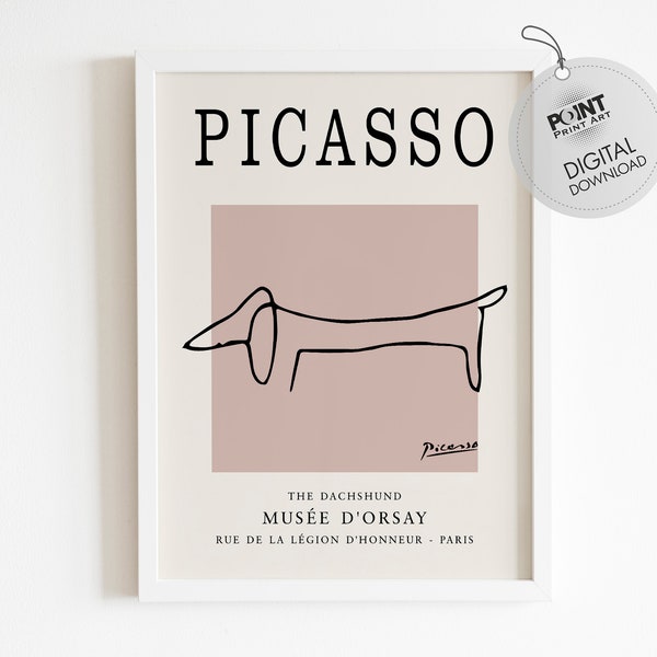 Picasso Dog - Etsy
