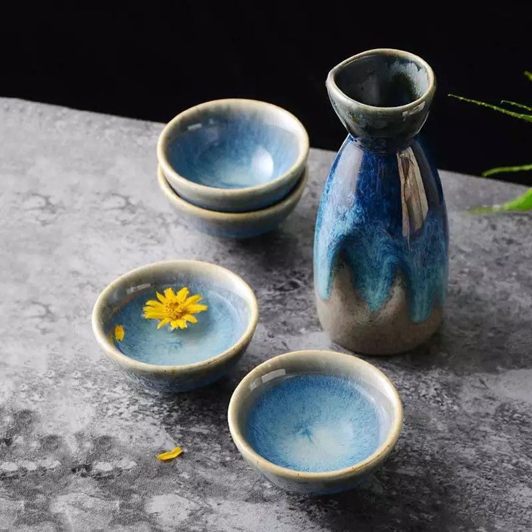 Japanese Sake Set Ceramic Home Bar Sake Creative Drinkware Gifts - Etsy