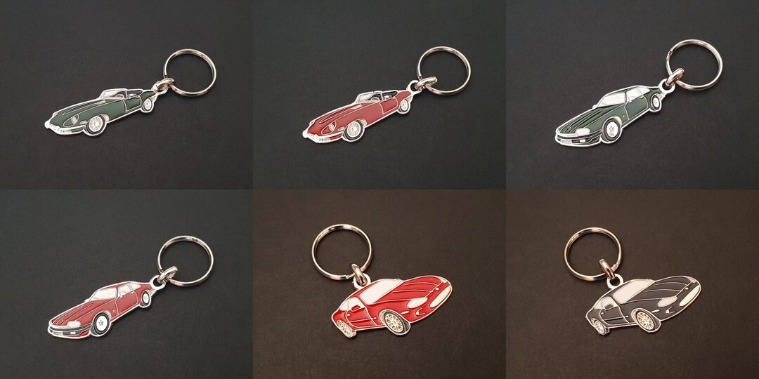 Metal Key Ring Jaguar XJS, XKR, Type E (e-type), Mark 2 240 340 and ...