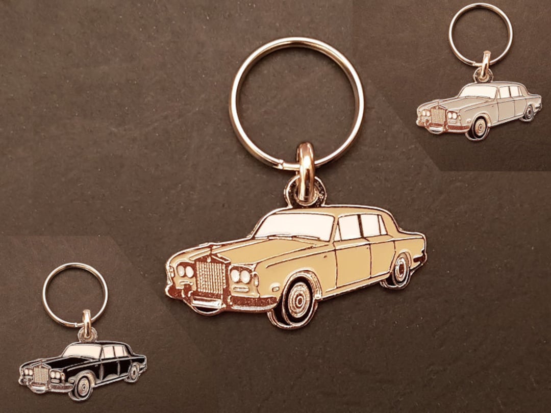 Rolls-royce Silver Shadow Metal Keyring - Etsy