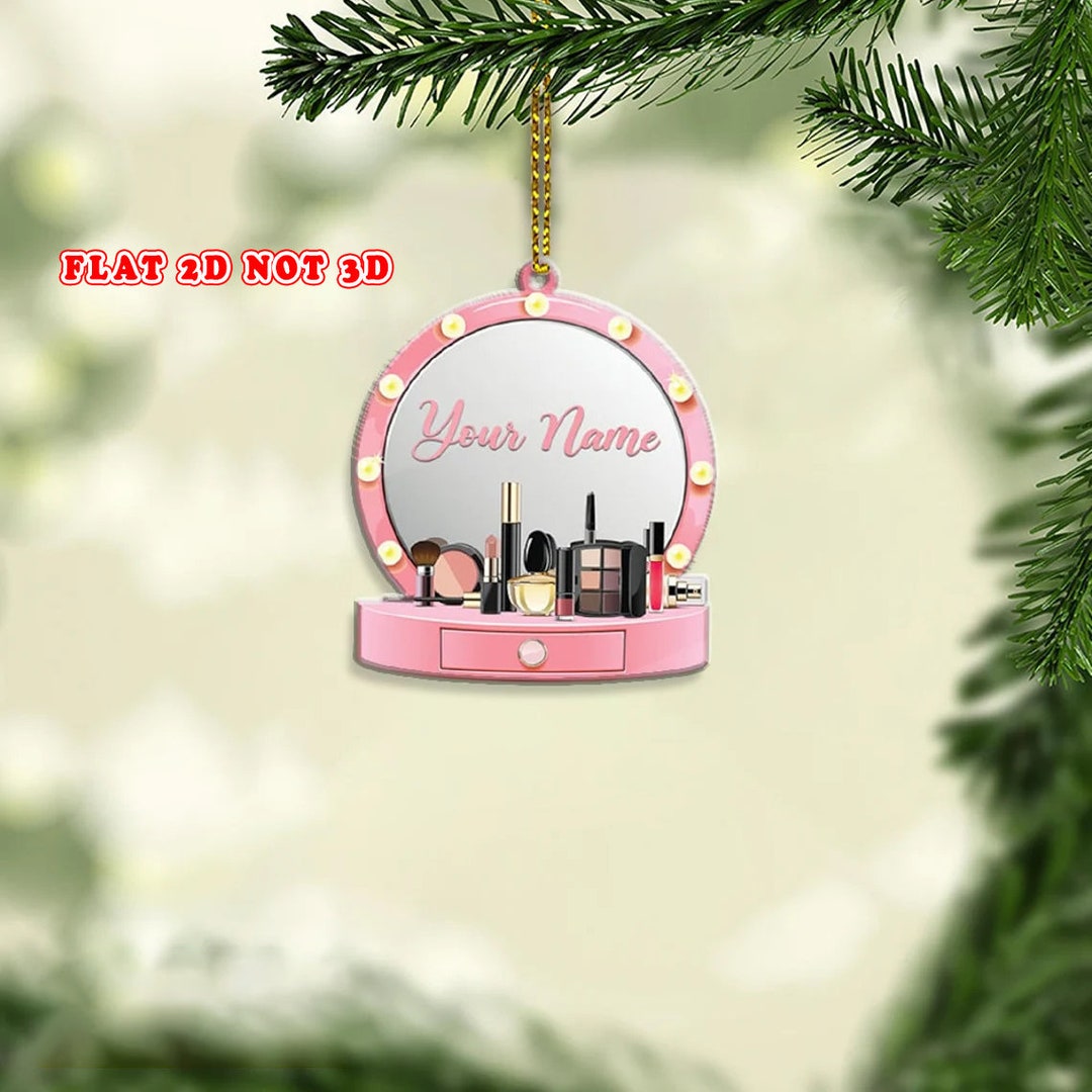 Personalized Set Makeup Ornament Makeup Artist Christmas - Etsy