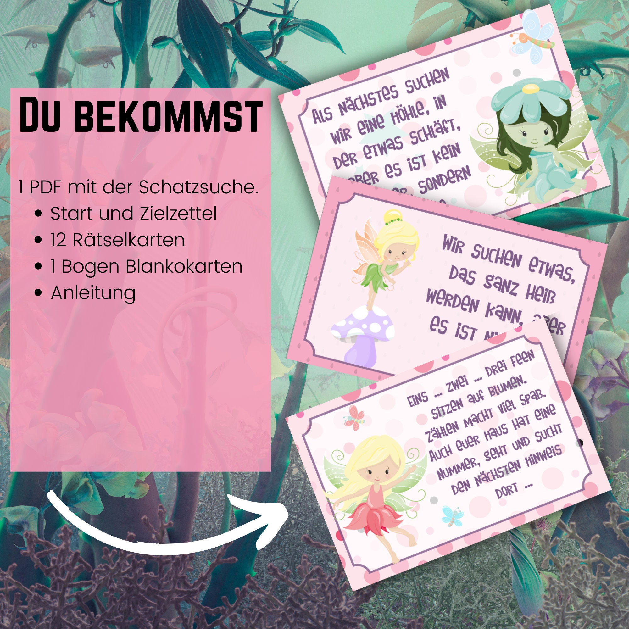 Outdoor Fairy Treasure Hunt to Print / Ready-made Elf Scavenger Hunt in ...