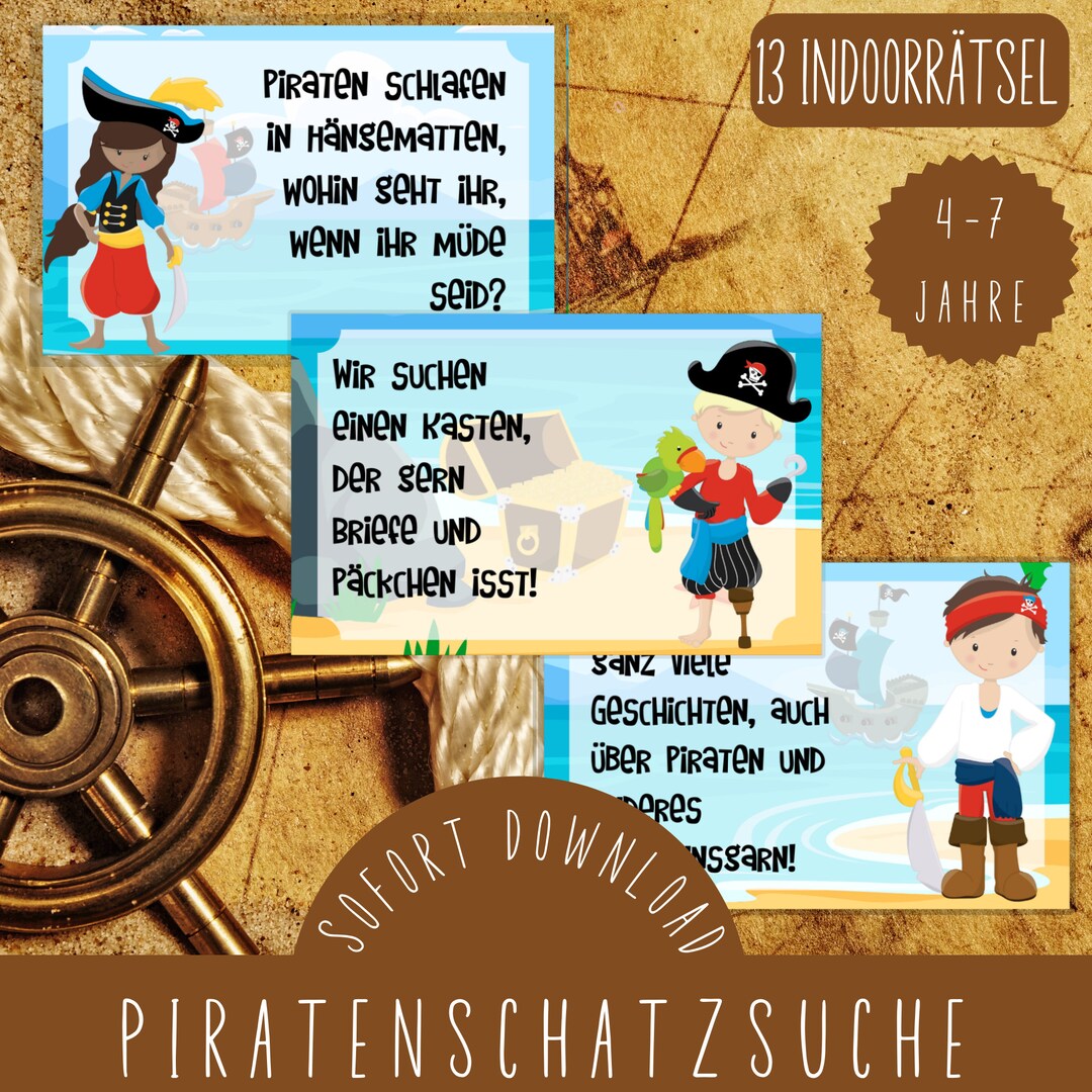 Indoor Pirate Treasure Hunt to Print / Pirate Scavenger Hunt ...
