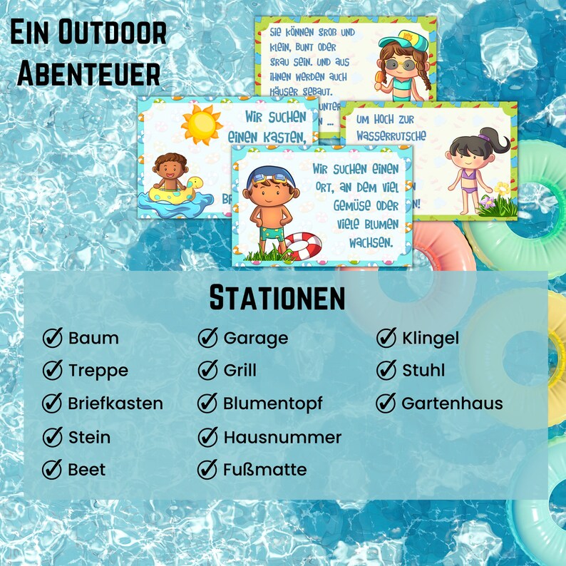 Pool Party Treasure Hunt/garden Party Scavenger Hunt/outdoor Treasure ...