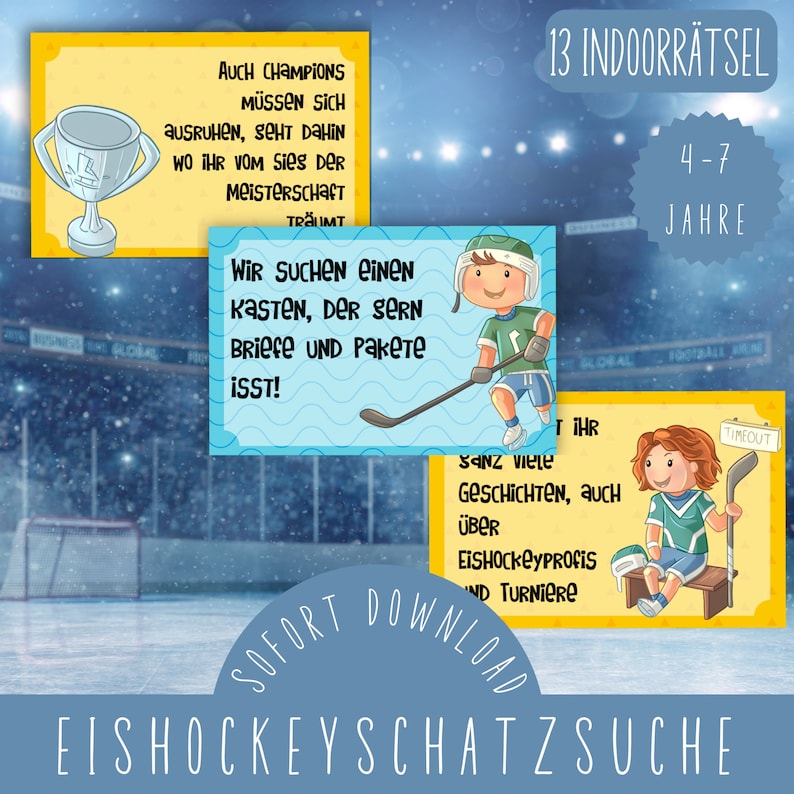 Indoor Ice Hockey Treasure Hunt / Ice Hockey Player Scavenger Hunt to ...