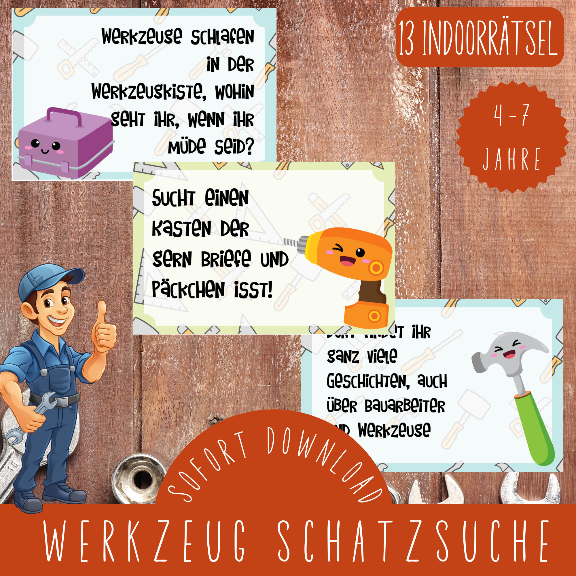 Tool Treasure Hunt to Print / Tools Scavenger Hunt / Construction ...