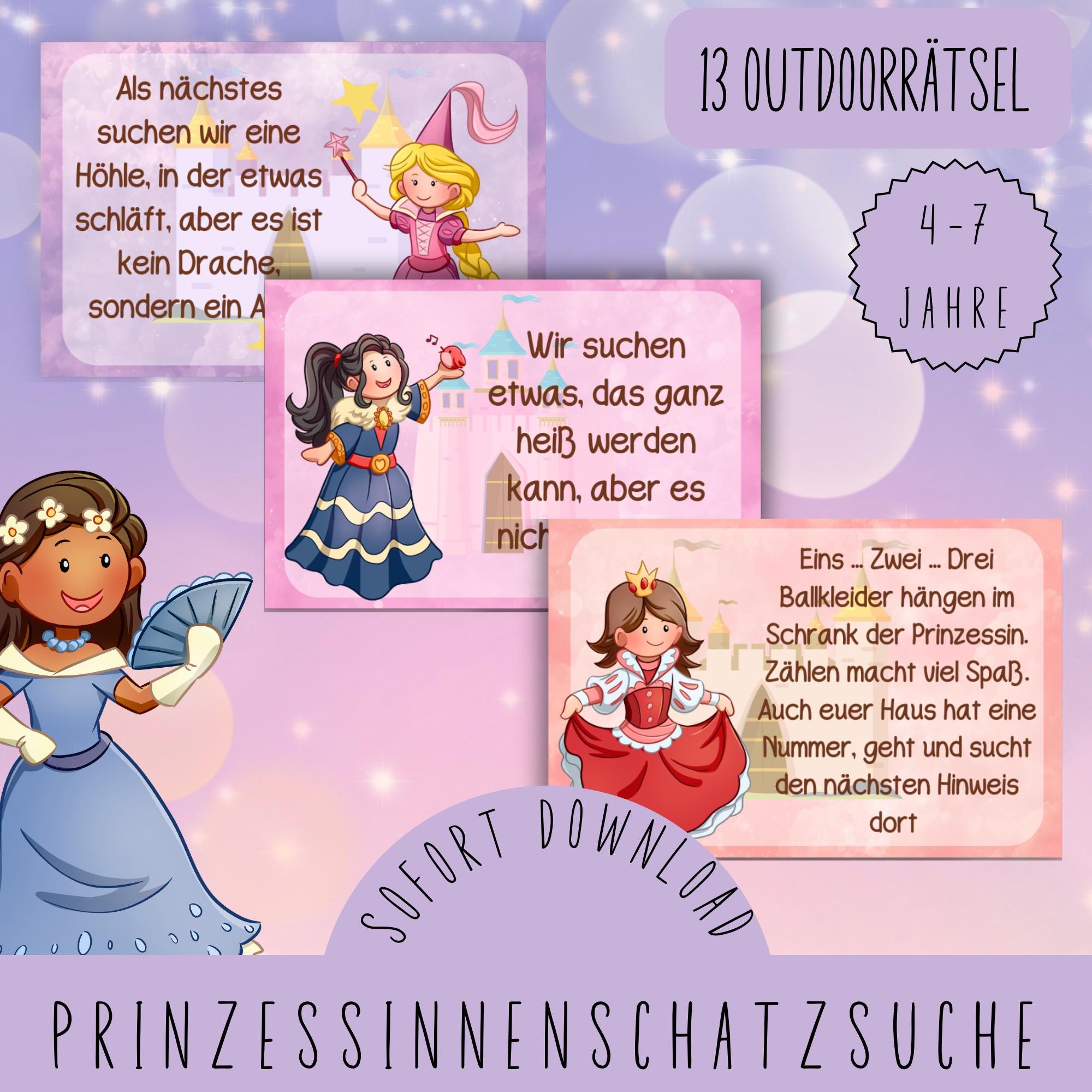 Outdoor Princess Treasure Hunt / Princess Scavenger Hunt in the Garden ...
