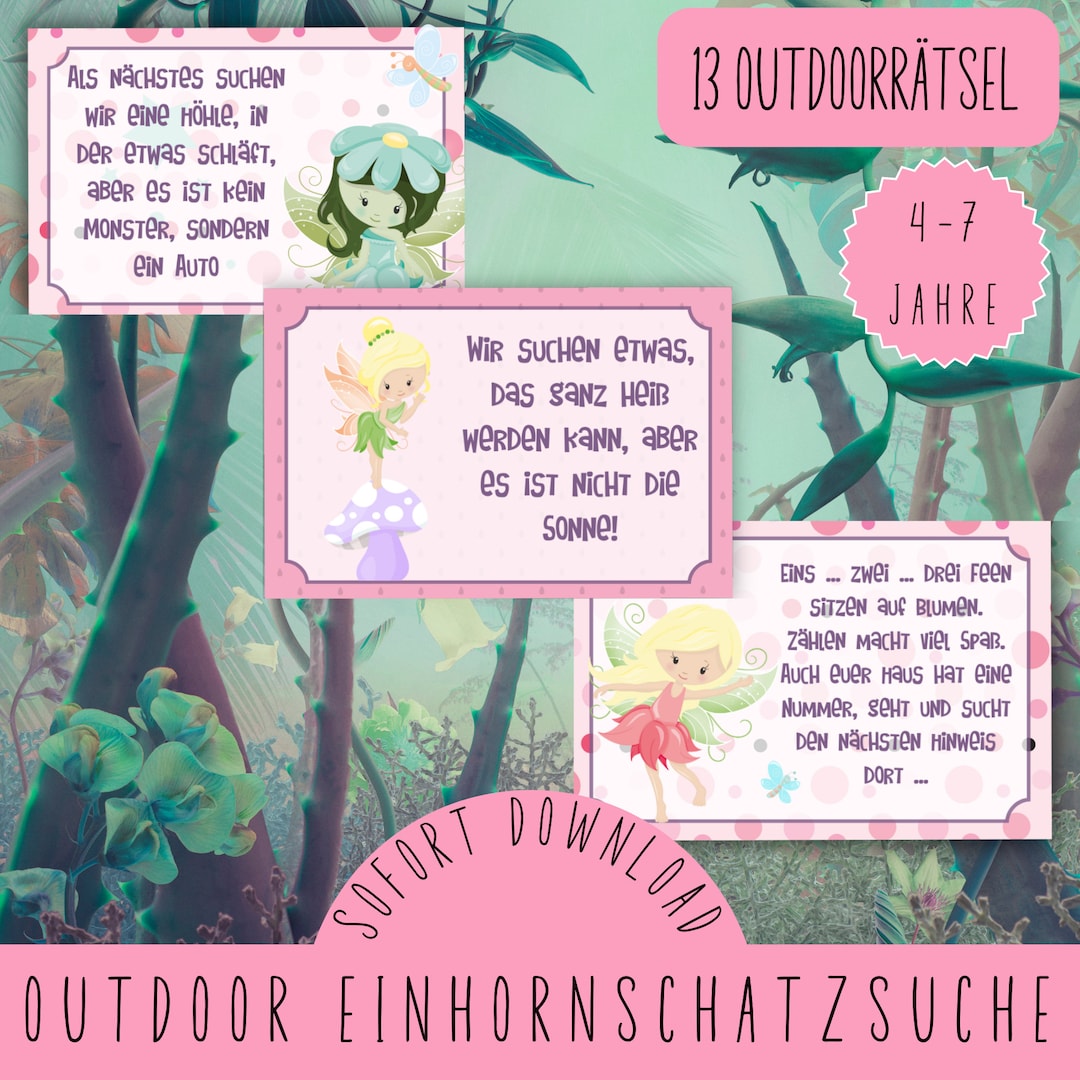 Outdoor Fairy Treasure Hunt to Print / Ready-made Elf Scavenger Hunt in ...