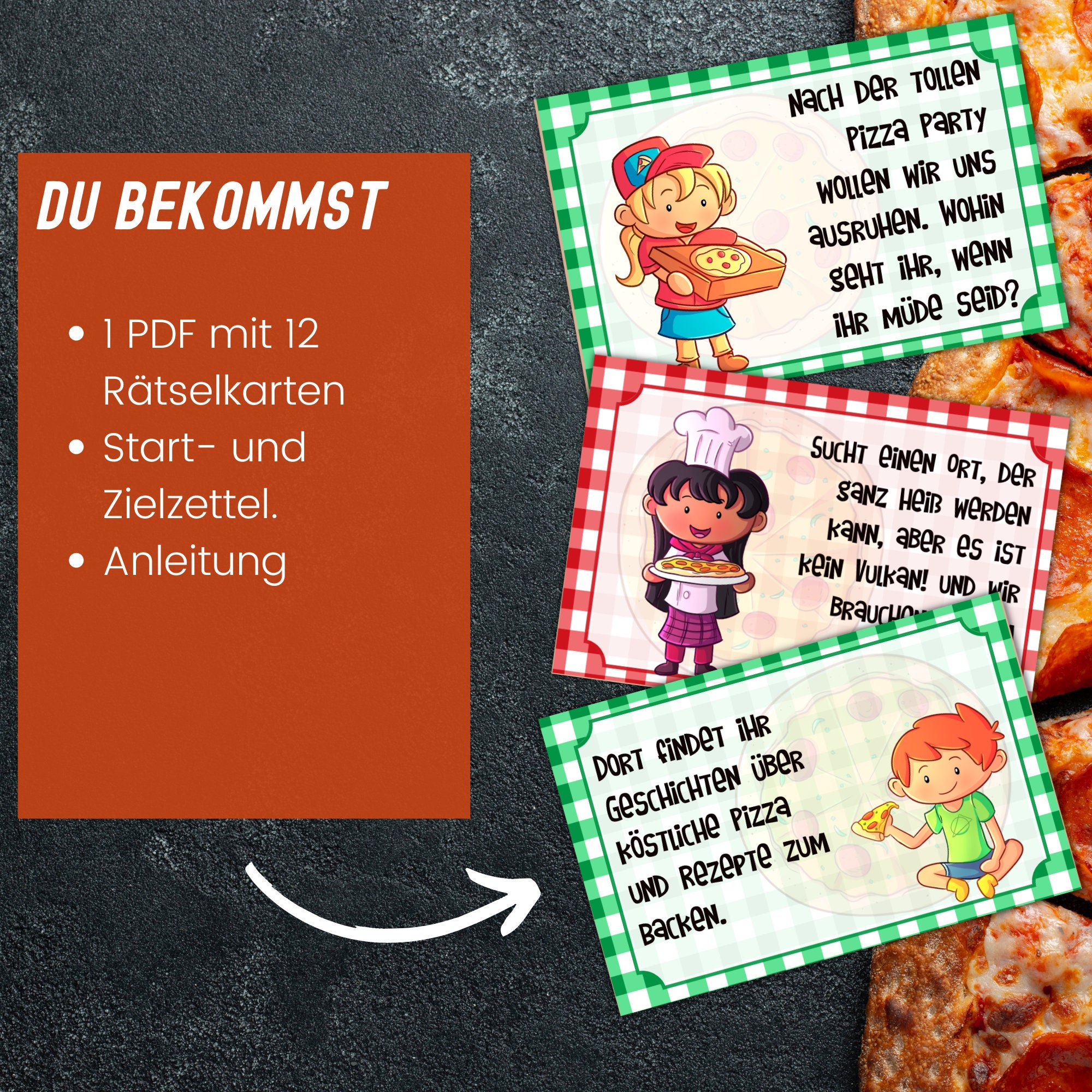 Printable Pizza Treasure Hunt for Children's Birthday Parties / Pizza ...