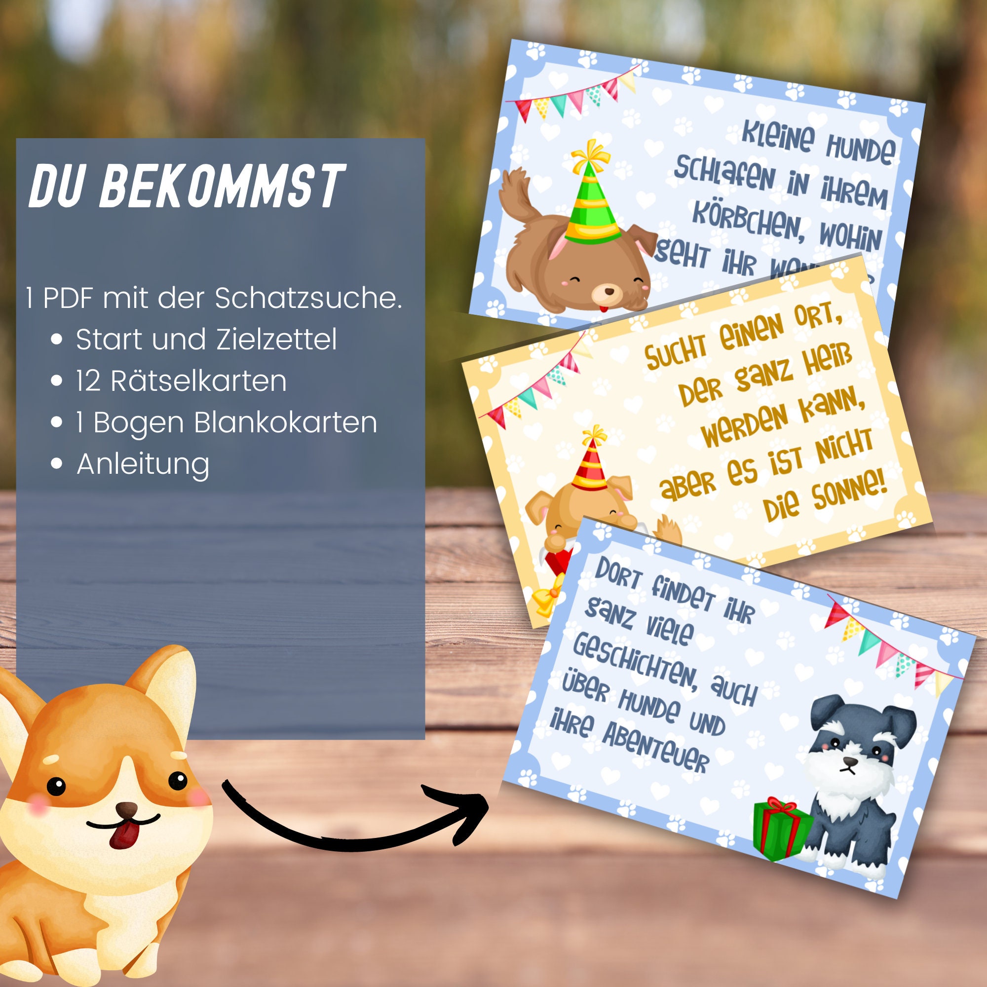 Printable Dog Treasure Hunt for Children's Birthday Parties / Finished ...
