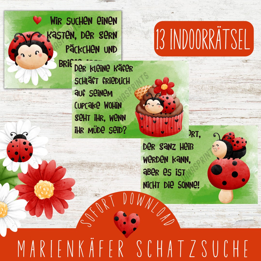 Ladybug Treasure Hunt for the Children's Birthday Party Scavenger Hunt ...