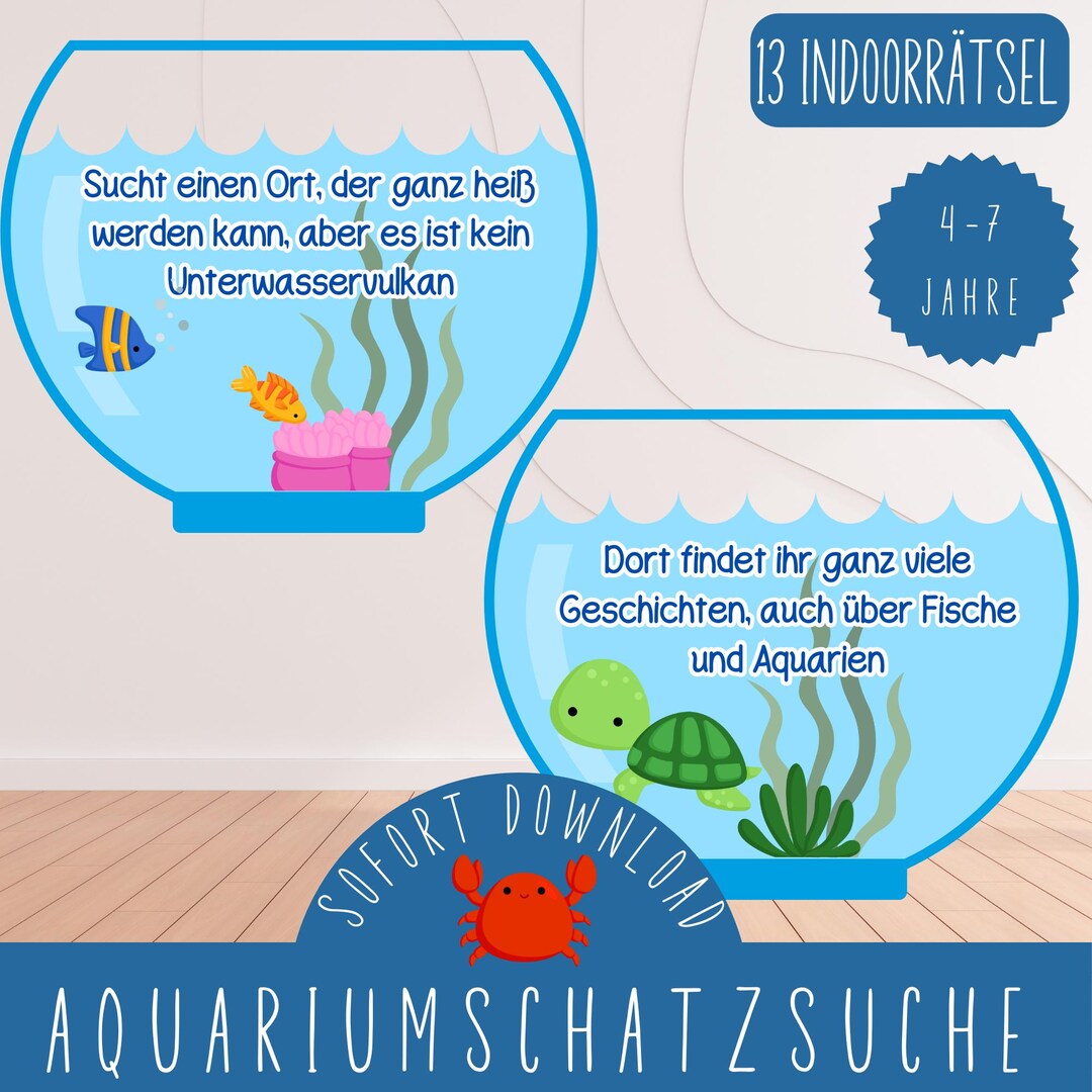 Indoor Aquarium Treasure Hunt to Print / Fish Scavenger Hunt Indoors ...