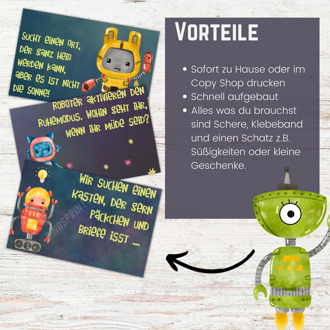 Robot Treasure Hunt for Children's Birthdays / Robot Scavenger Hunt ...