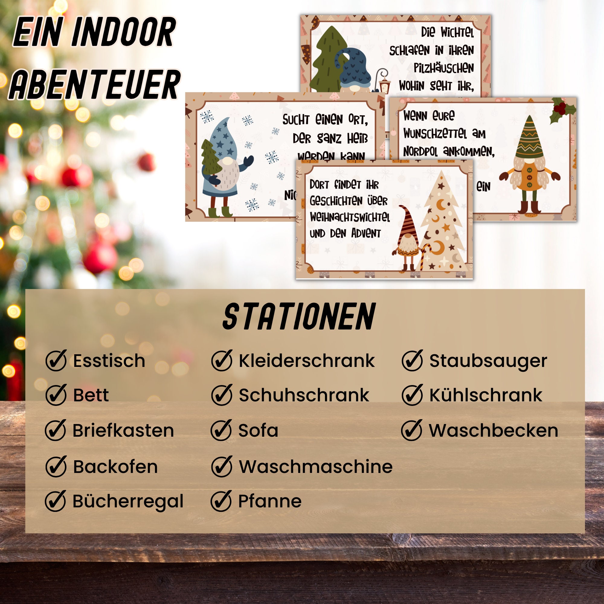 Printable Gnome Treasure Hunt / Boho Gnome Scavenger Hunt / Christmas ...