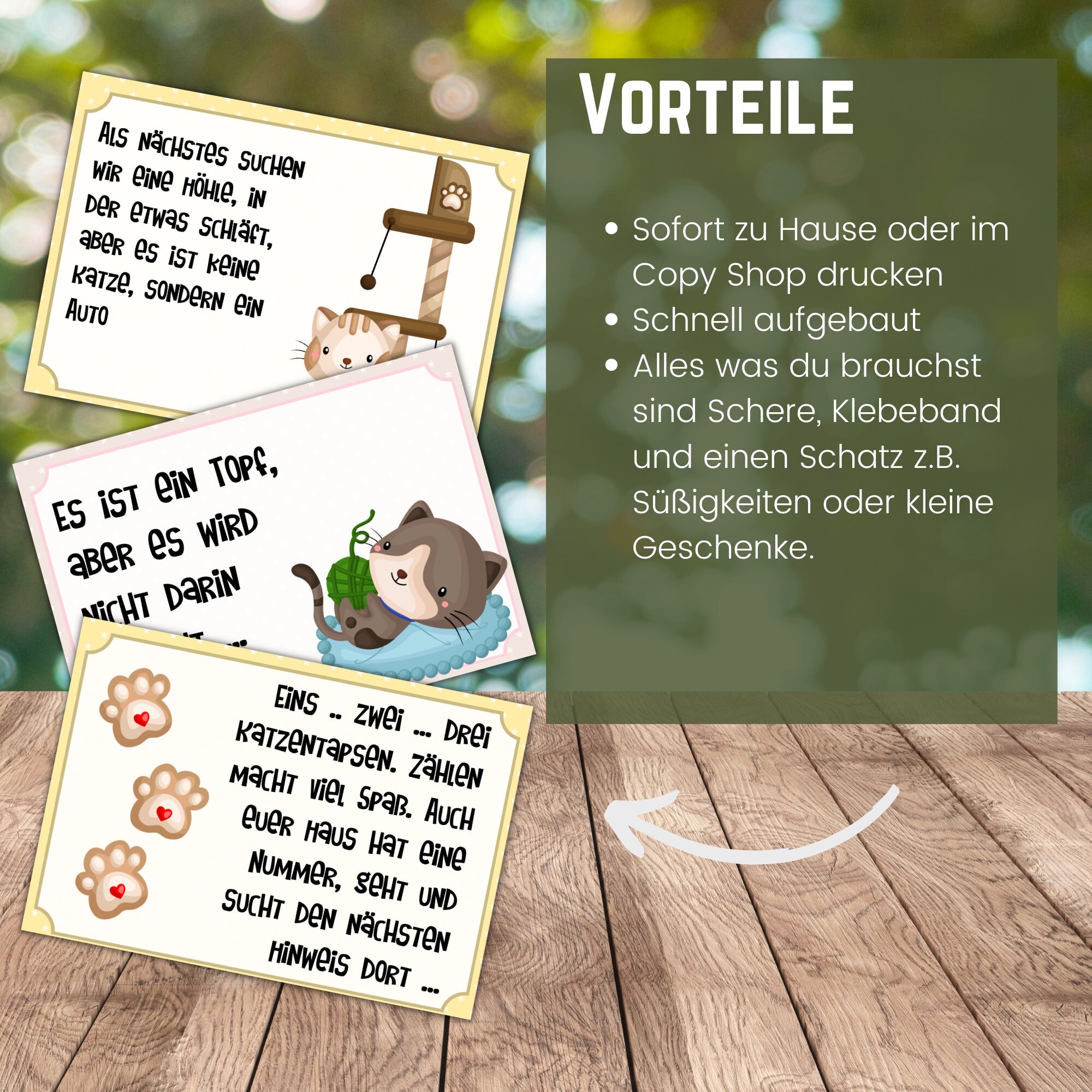 Ready-made Outdoor Cat Treasure Hunt / Kitten Scavenger Hunt in the ...