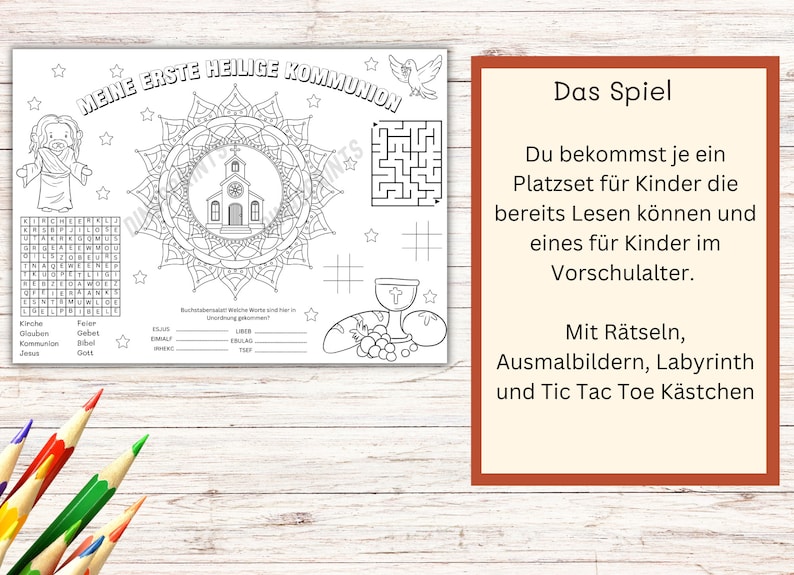 Communion Celebration Printable Placemat / First Holy Communion ...