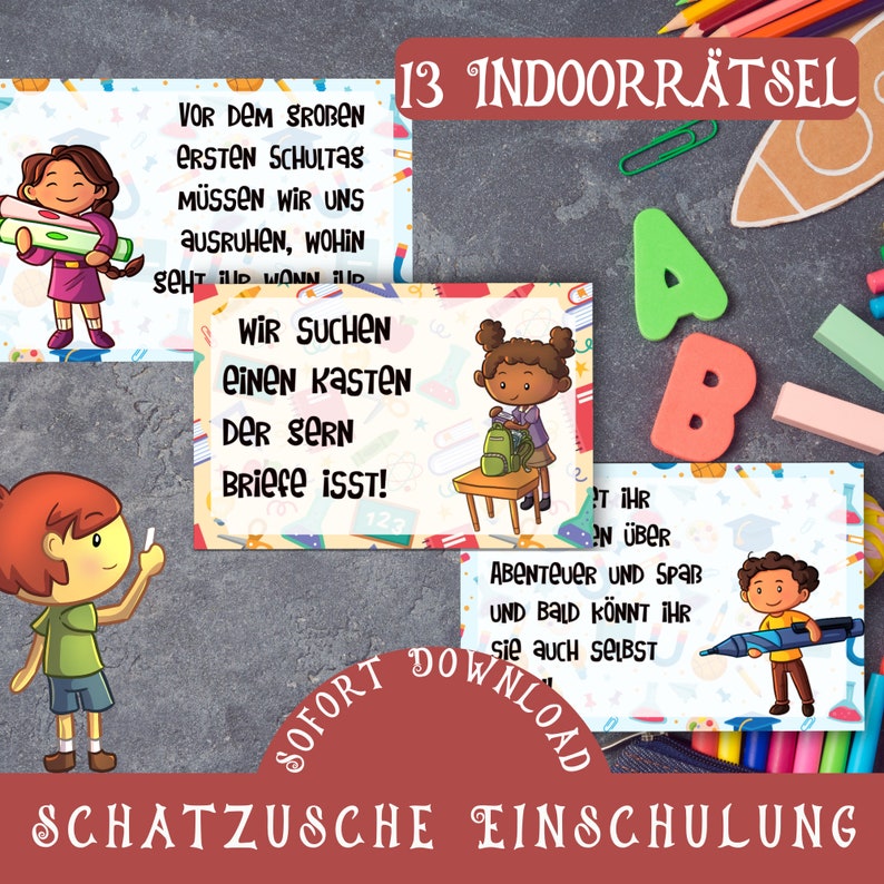 Schnitzeljagd Schulanfang zum Ausdrucken / fertige Schatzsuche ...