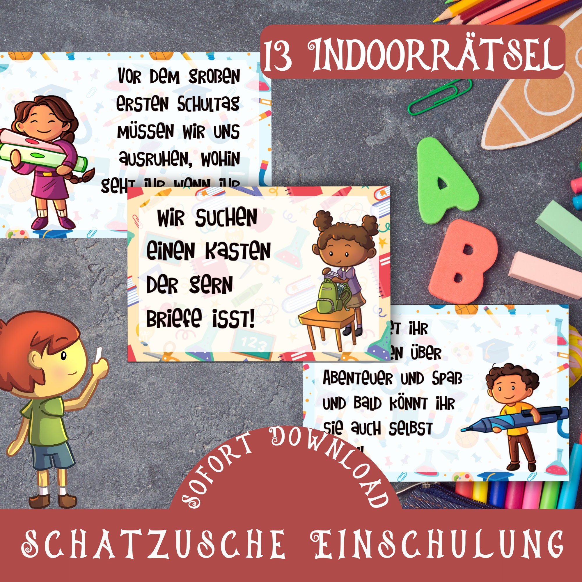 Schnitzeljagd Schulanfang zum Ausdrucken / fertige Schatzsuche ...