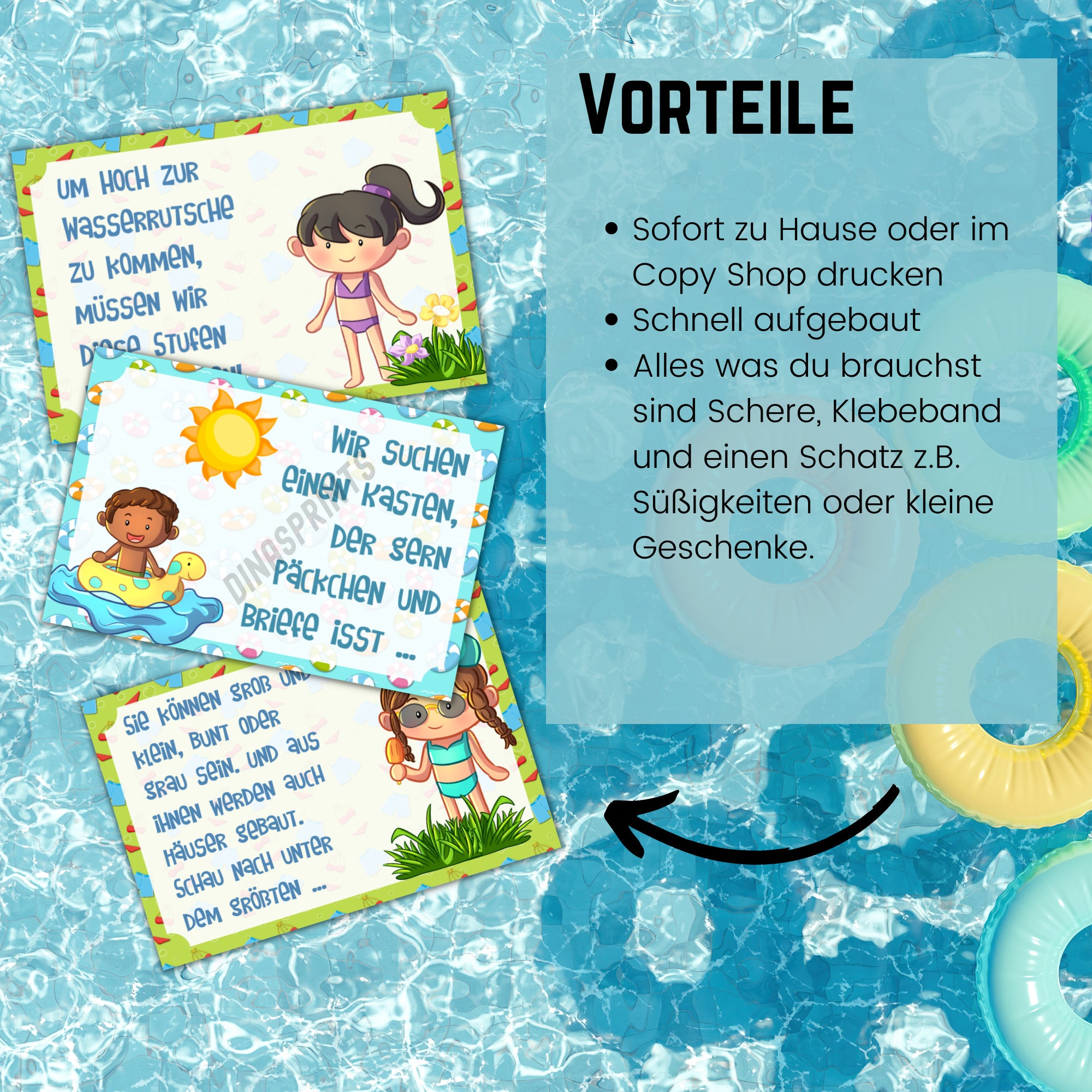 Pool Party Treasure Hunt/garden Party Scavenger Hunt/outdoor Treasure ...