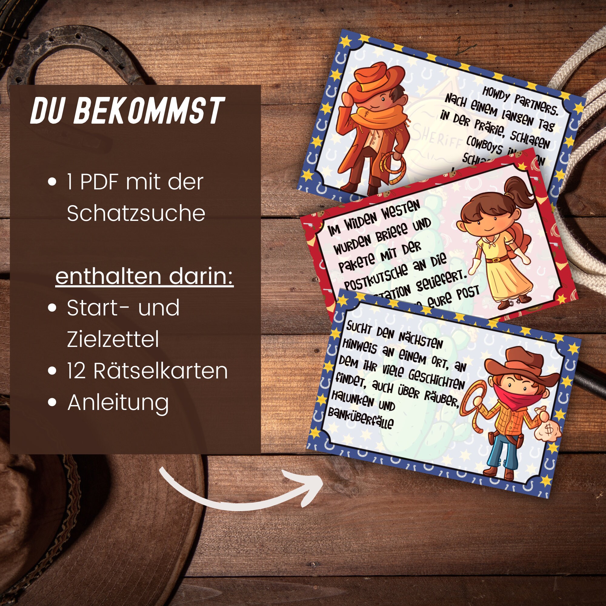 Ready-made Cowboy Treasure Hunt for Children's Birthdays / Cowgirl ...