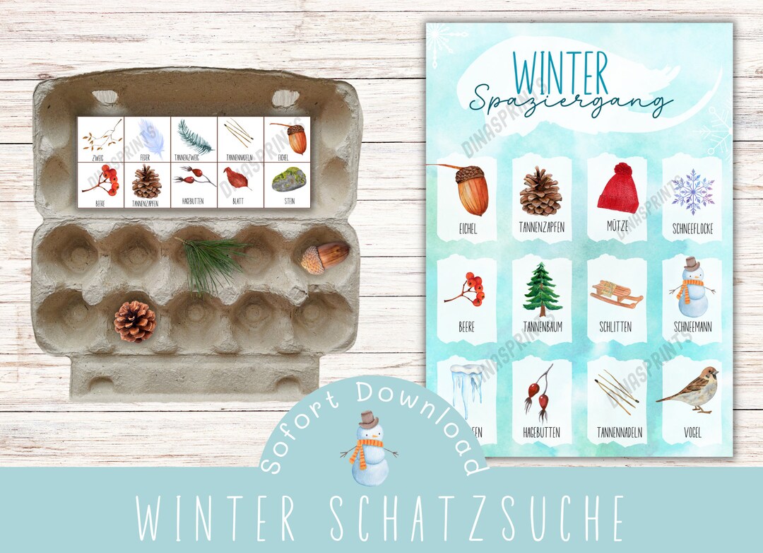 Winter Treasure Hunt / Winter Treasure Hunt / Nature Bingo / Treasure ...