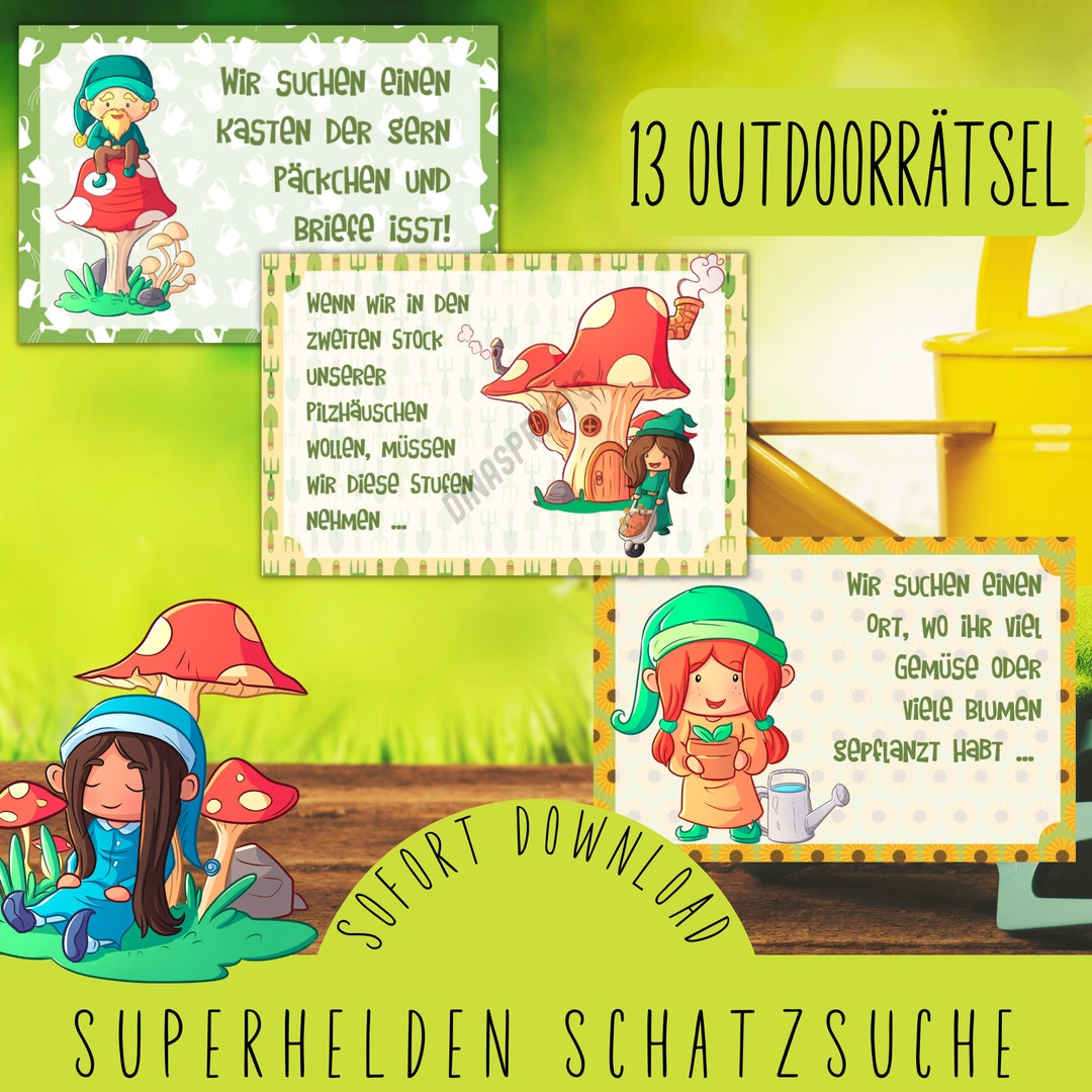 Outdoor Garden Gnome Treasure Hunt to Print / Gnome Scavenger Hunt for ...