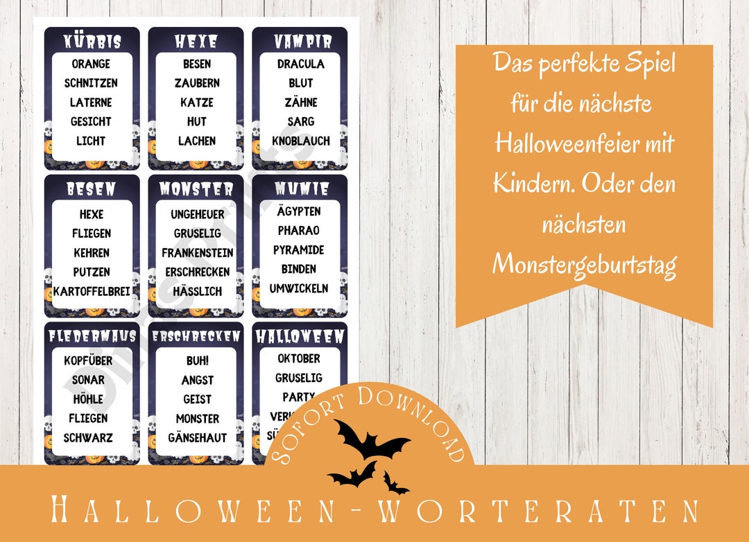 Halloween Guessing Cards / Halloween Terms Guessing / Halloween ...