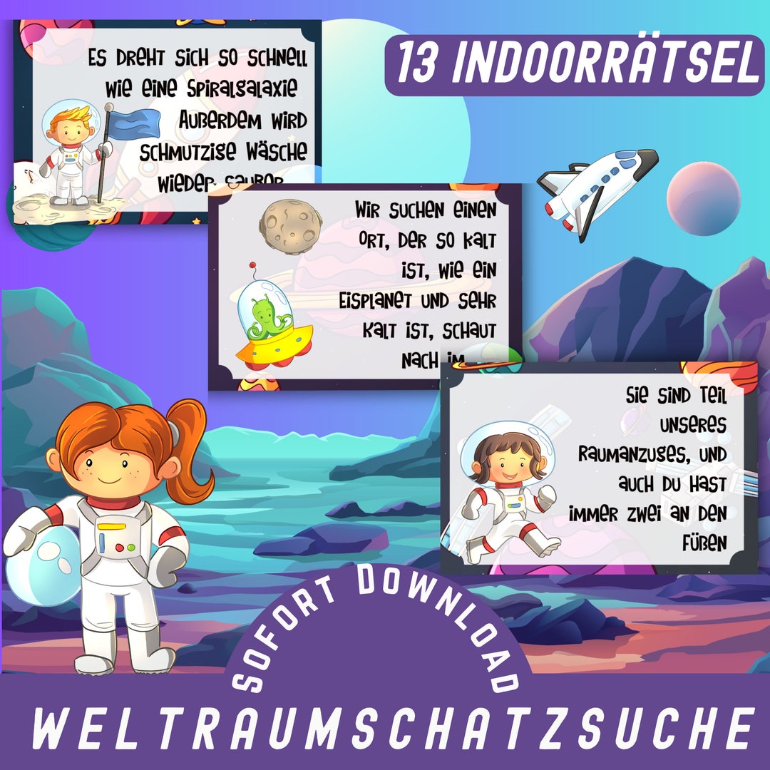 Ready-made Indoor Space Treasure Hunt / Astronaut Scavenger Hunt to ...