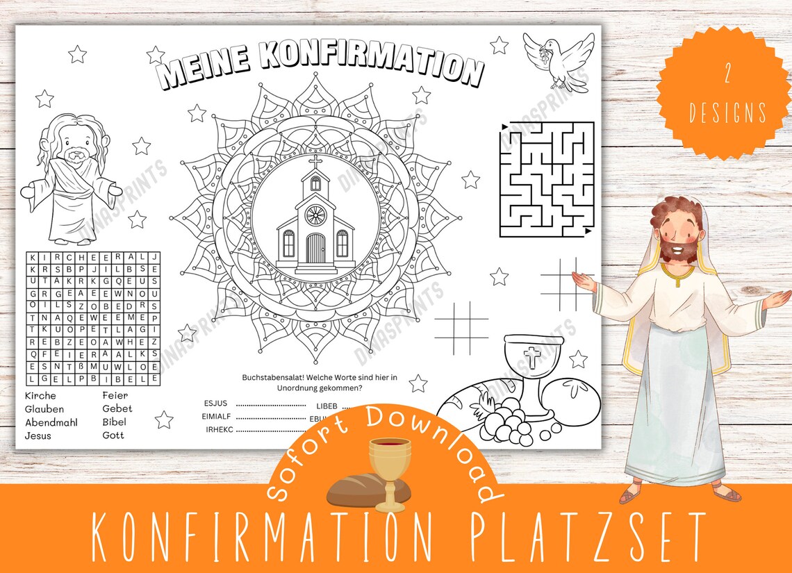 Confirmation Placemat to Print / Confirmation Celebration Placemat to ...