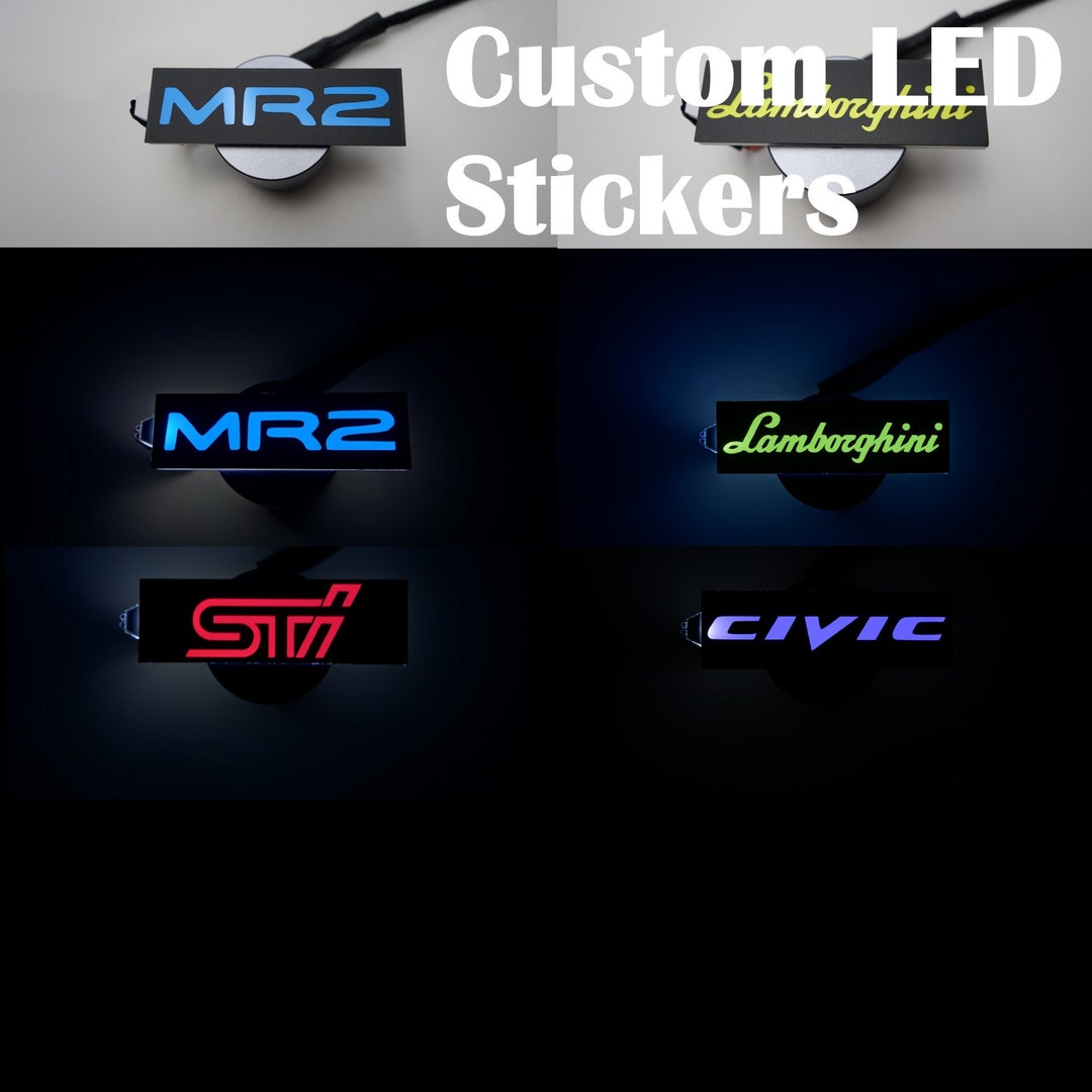 Custom Glow Electric Sticker Sign Logo Personalized Decal Vinyl ...