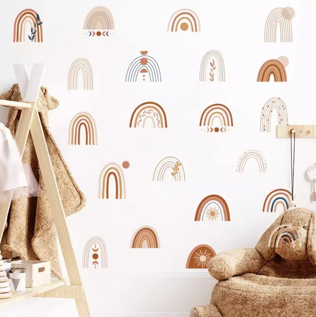 Rainbow Wall Decals, Nursery Wall Sticker, Rainbow Wall Sticker ...