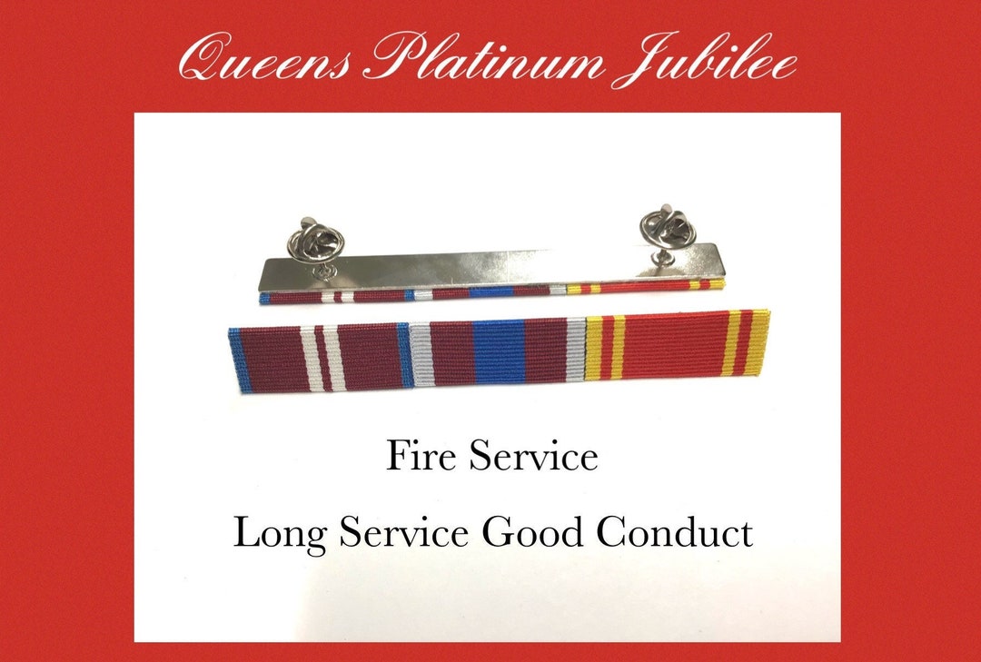 Queens Jubilee Diamond-platinum-fire Service Long Service Good Conduct ...