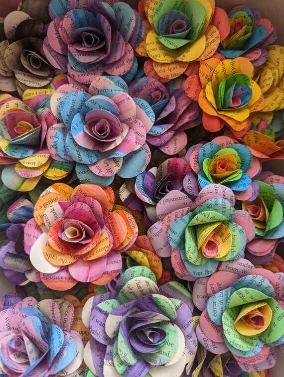 Pride Flag Book Page Roses - Etsy