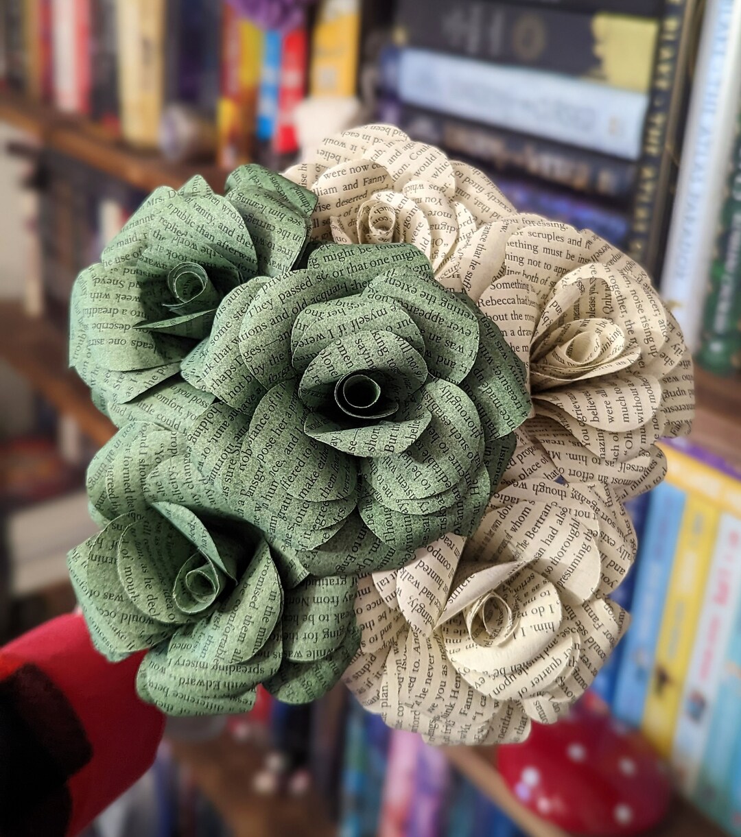 Six Romance Book Page Book Roses Ready to Ship - Etsy