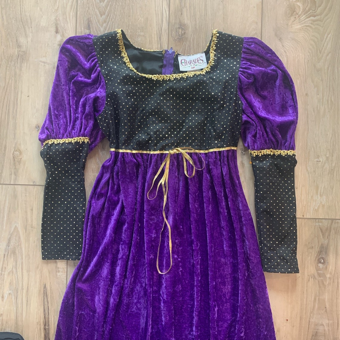 Vintage Renaissance Velvet Purple Dress - Etsy