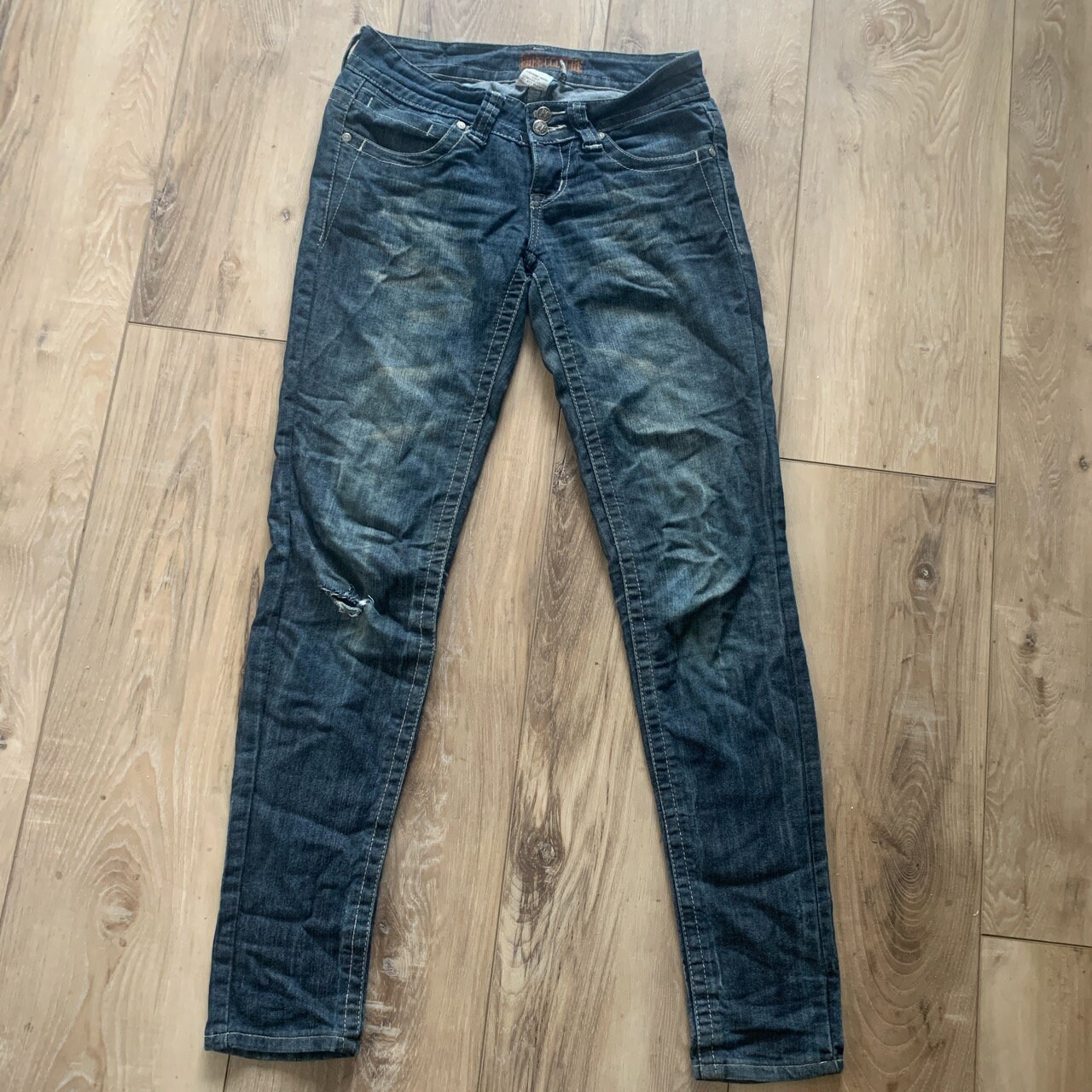 Y2k Low Rise Embellished Iron Cross Jeans - Etsy