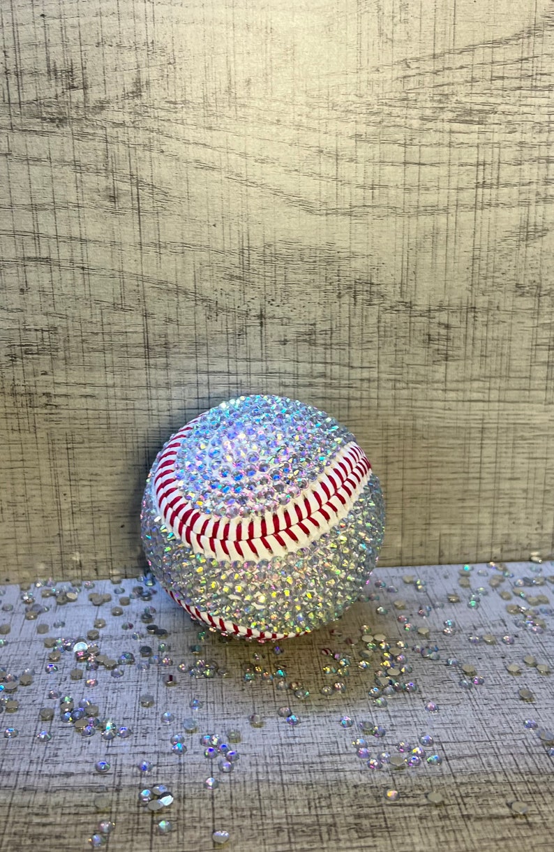 Rhinestoned Baseball - Etsy