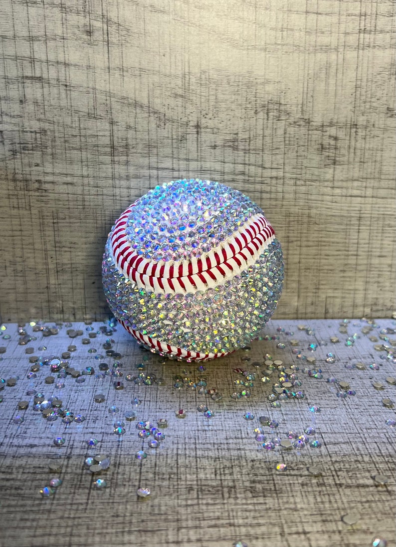 Rhinestoned Baseball - Etsy
