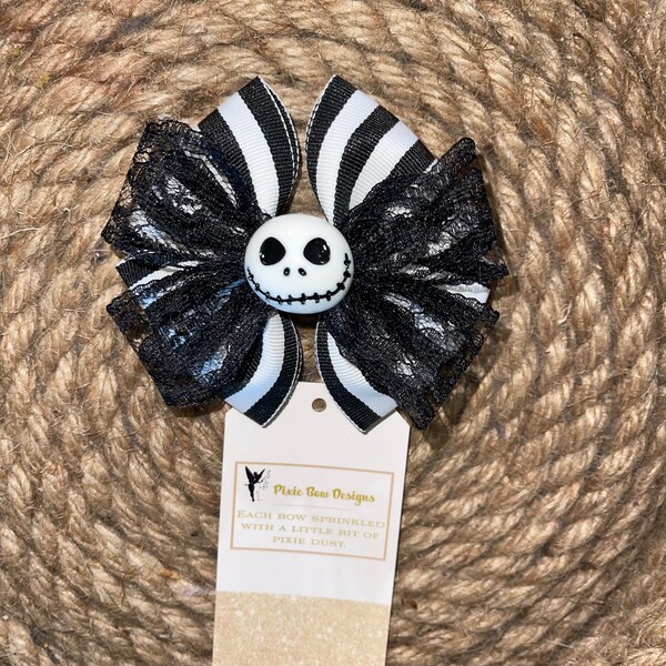 Skeleton Hair Bow - Etsy