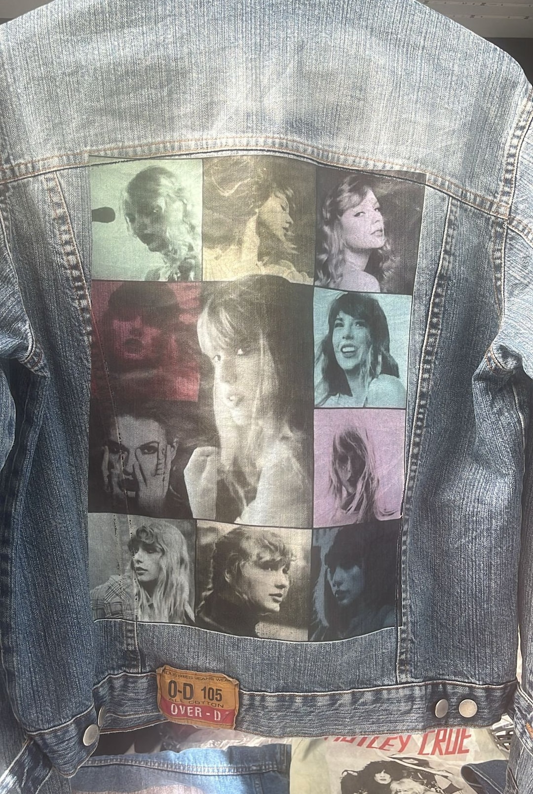Vintage Up-cycled Reworked Taylor Swift Multi Print Blue Denim Jean ...