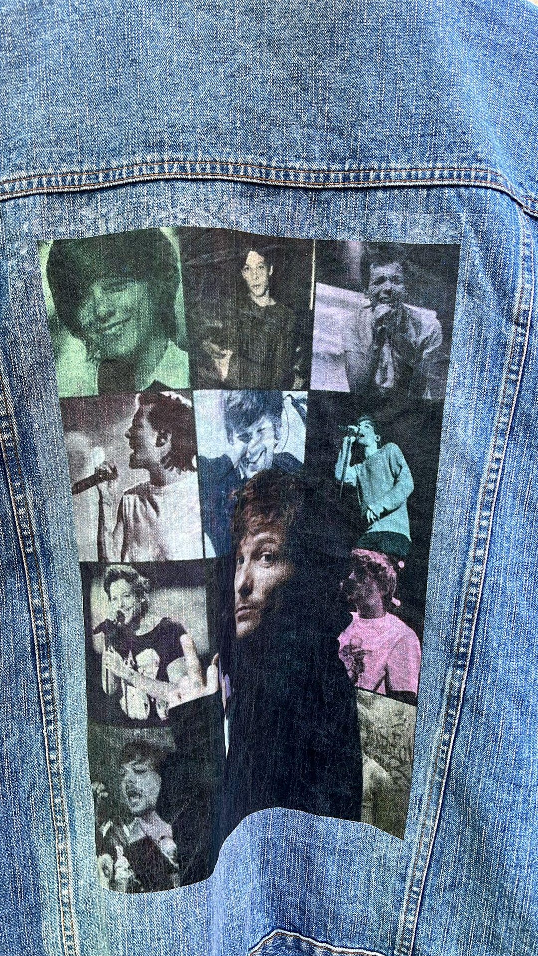 Vintage Upcycled Reworked Louis Tomlinson Collage One Direction Print ...