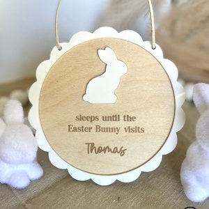 Personalised Easter Bunny Countdown Sign, Custom Easter Dry Erase Sign, Easter Bunny Coming Here ...