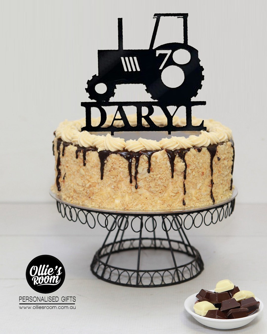 Tractor With Name Birthday Cake Topper | Tractor Cake Decoration | Cake ...