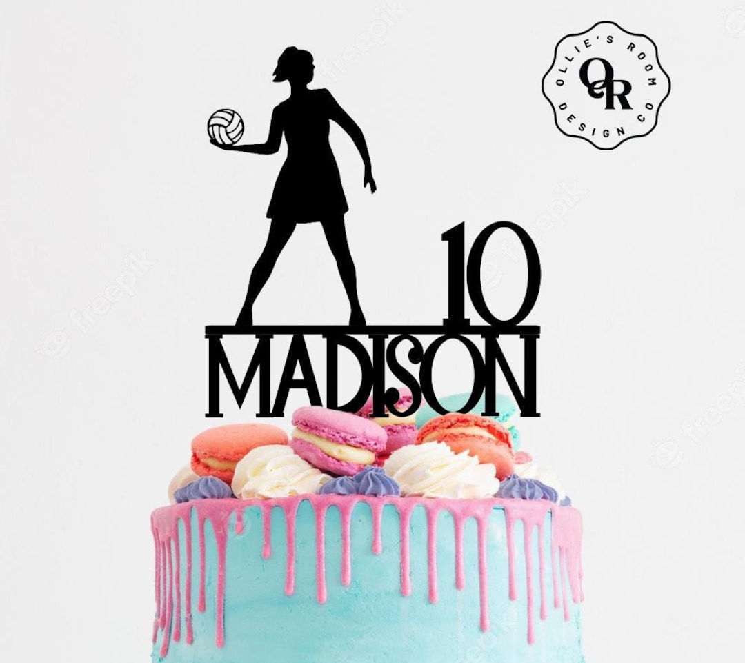 Netball Birthday Cake Topper Personalised Netball Player Cake ...