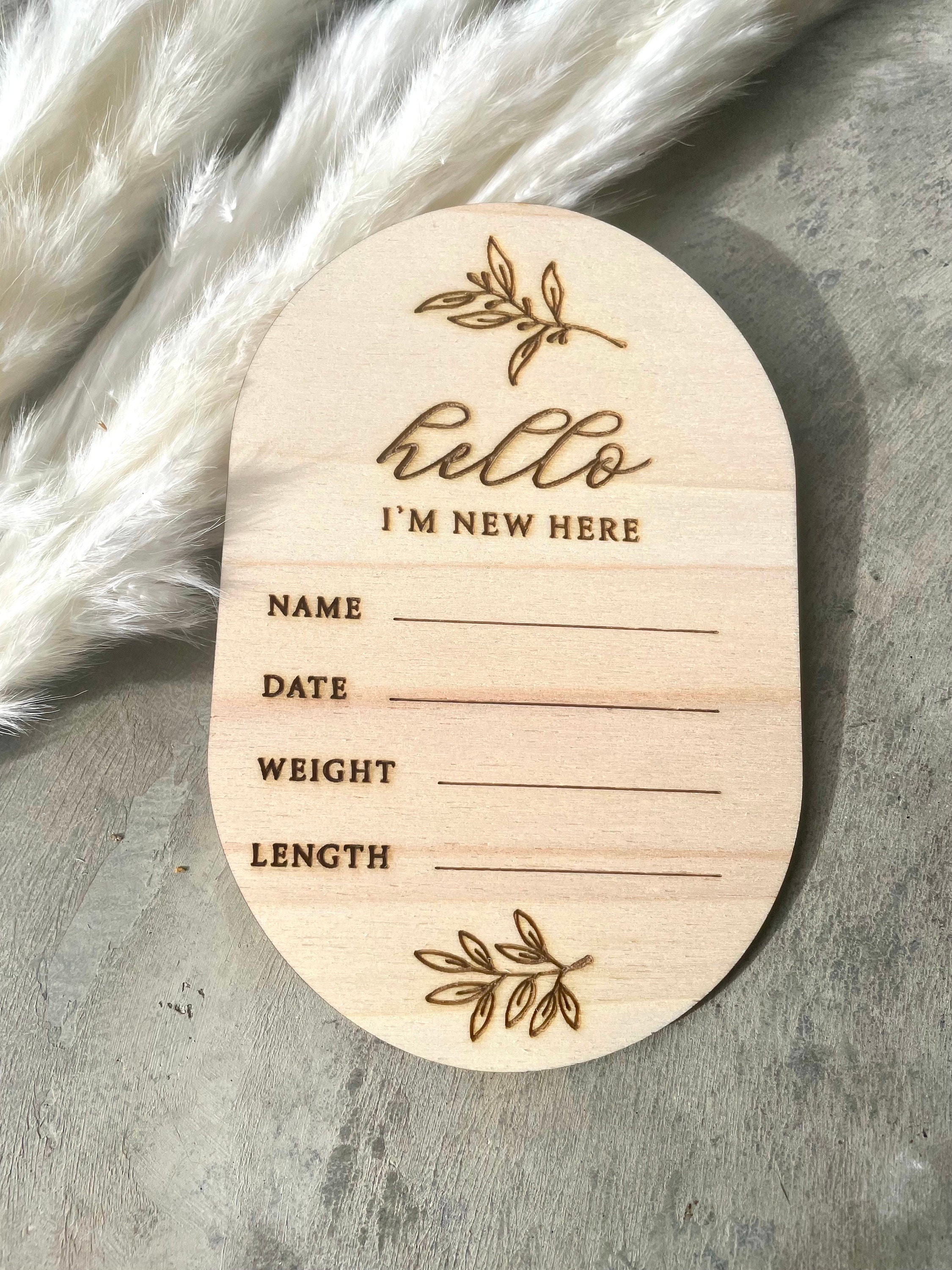 Wooden Birth Announcement Sign Wooden Name Announcement - Etsy