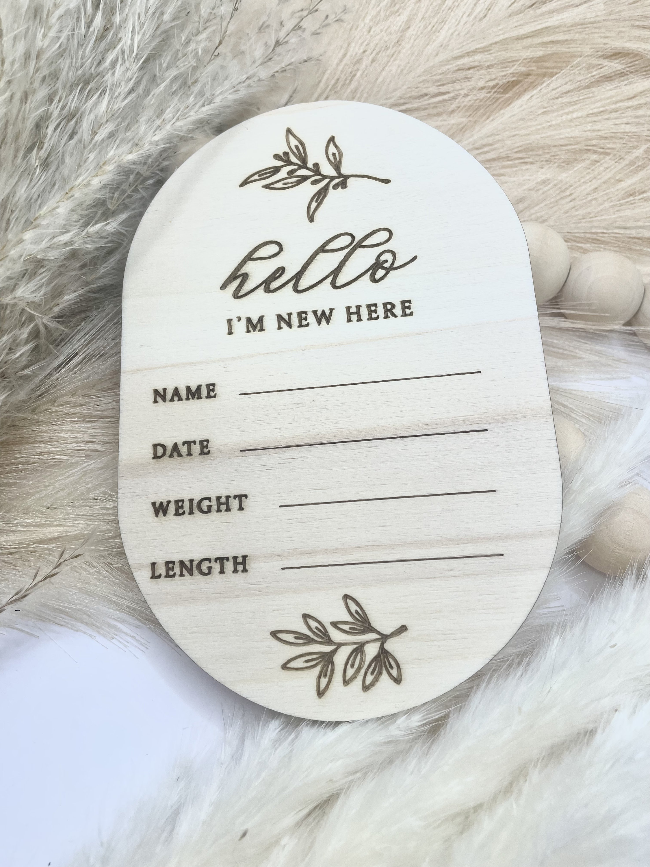 Wooden Birth Announcement Sign Wooden Name Announcement - Etsy